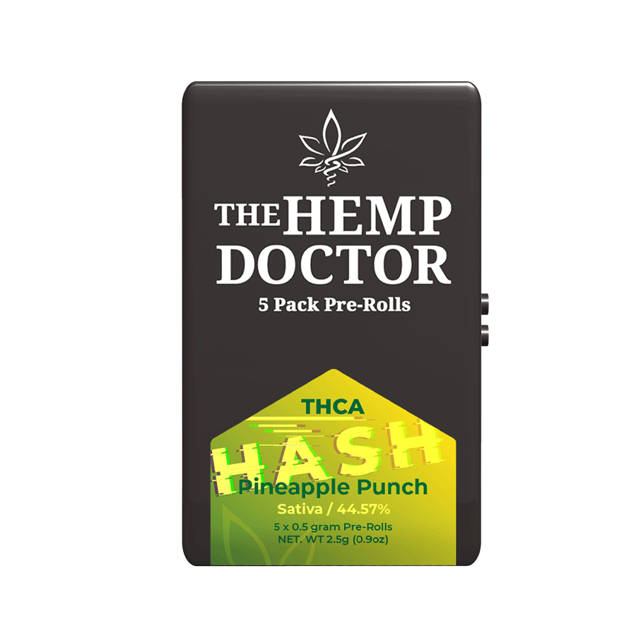 THCA BUBBLE HASH INFUSED PREROLLS | 5-PACK TINS - The Hemp Doctor